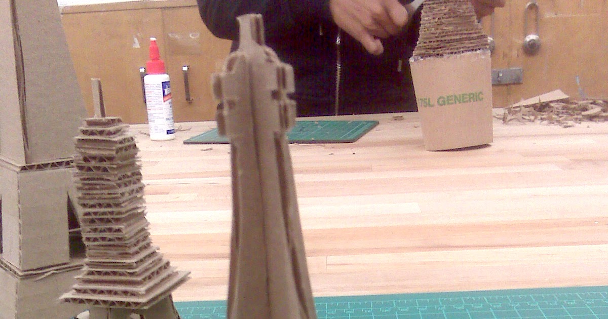 The Art Student's Blog: Cardboard Landmarks