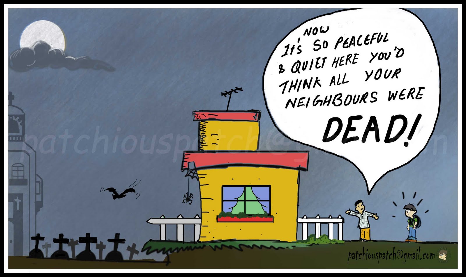 Expressions de caricature: HOUSE HUNTING IN TVM 2005