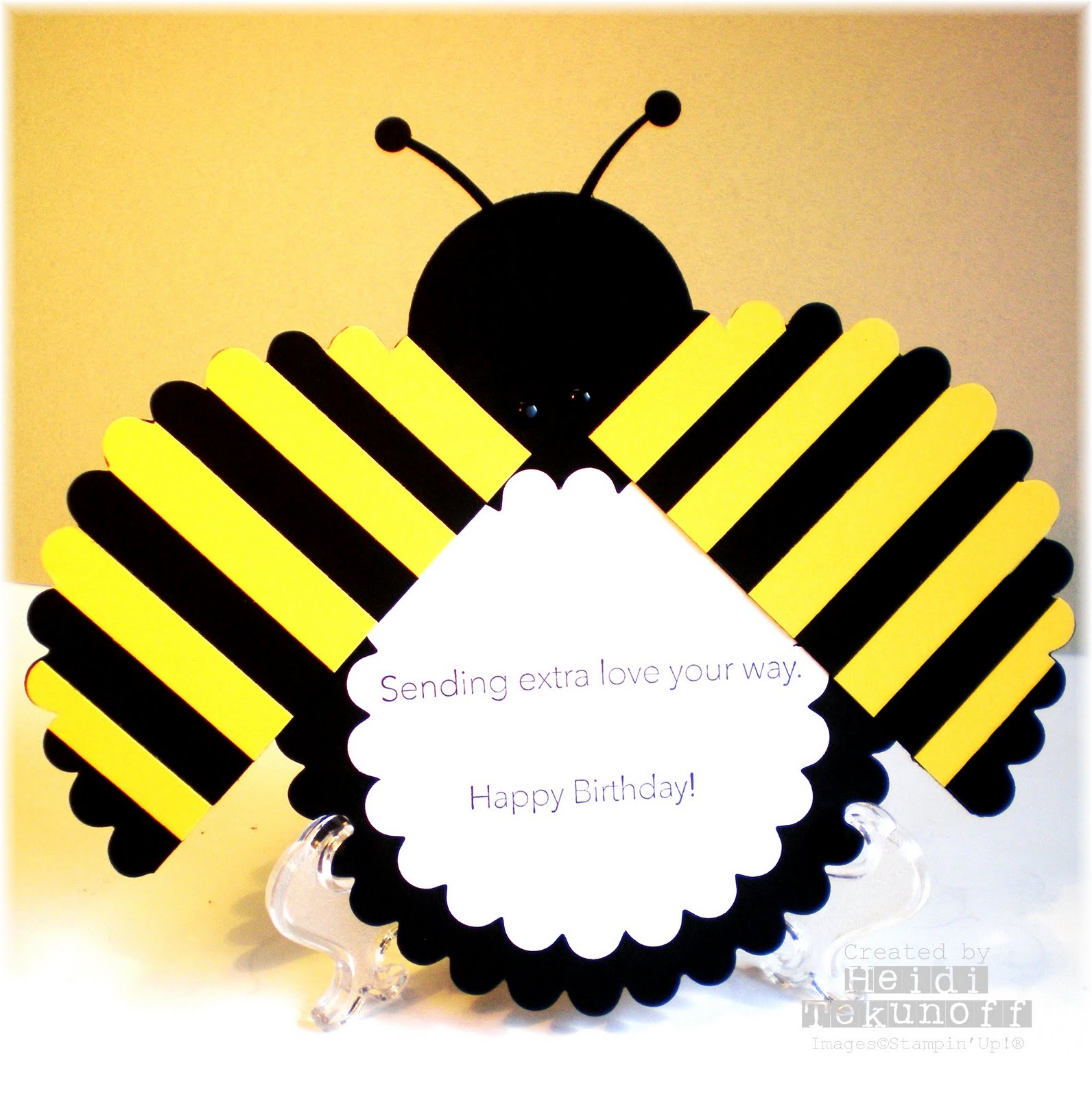Two Happy Stampers: Birthday Bumblebee