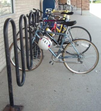 Front Porch Coffee Talk: Bike Parking Fail: Wave/ribbon racks poorly placed