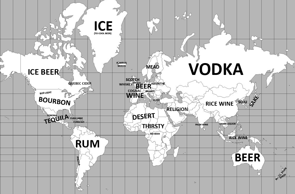 One For The Road: World Alcohol Map