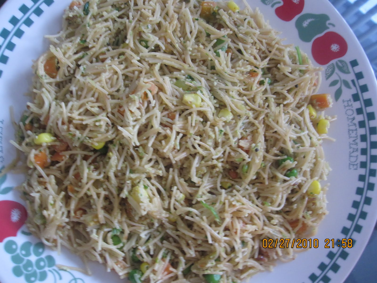 Semiya Upma (Vermicelli Upma) ~ Tamalapaku