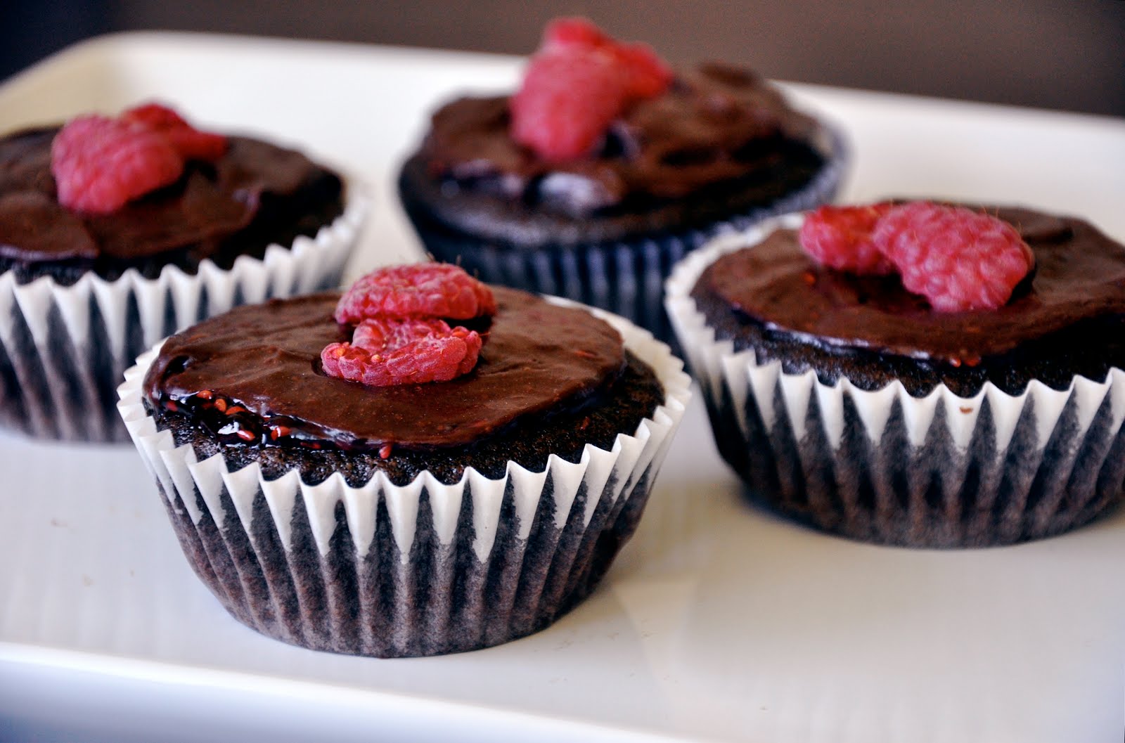 Wuthering Iris: Dark Chocolate Raspberry Cupcakes