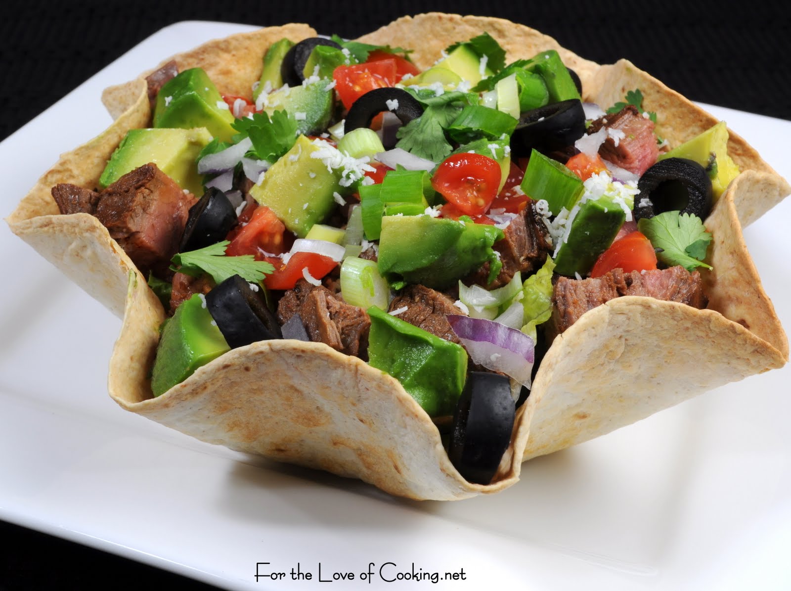 Flank Steak And Avocado Taco Salad For The Love Of Cooking