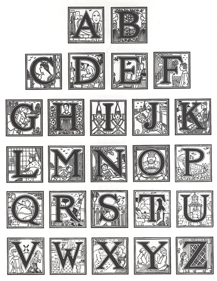Content in a Cottage: Vintage Mother Goose Alphabet To Cut and Paste