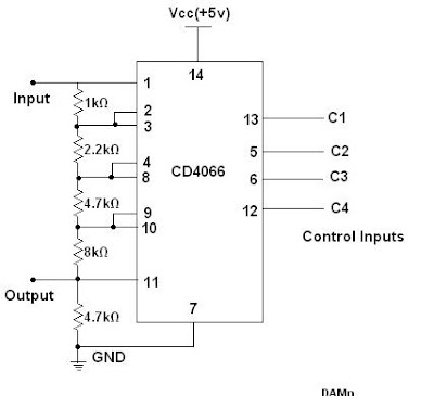 Electronics in DAM's way: Digital Volume control using CD4066