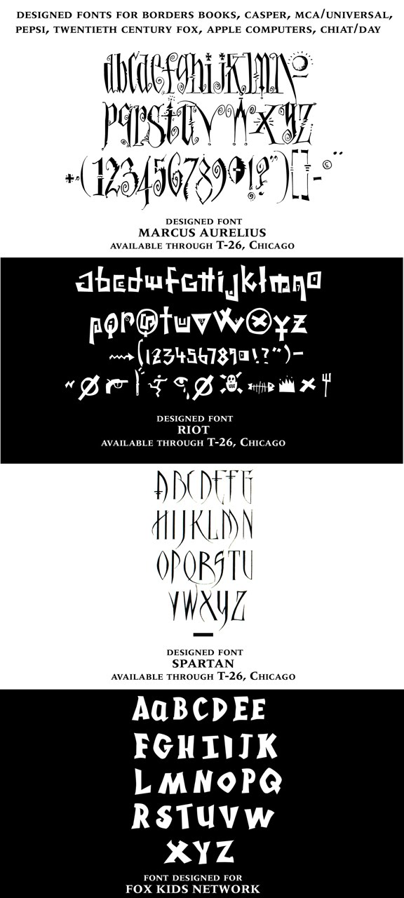 Mark Allen Design Blog: SOME FONTS I HAVE DESIGNED