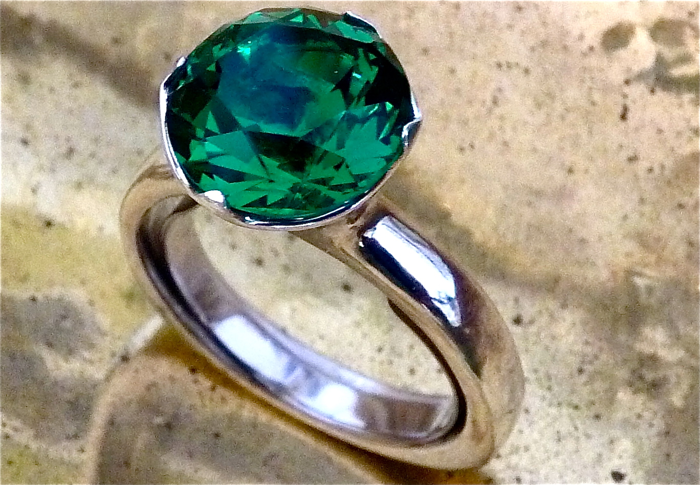 Green Willow Studio: The Round, Brilliant Gemstone Ring