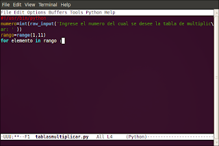 Daniela González - Programación: Tabla de multiplicar en Python