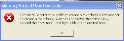 A Performance Testing Blog: Load runner checkpoints - Text ckeck point
