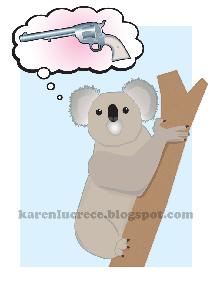 karen lucrece: Angry Koalas Dream of Guns.