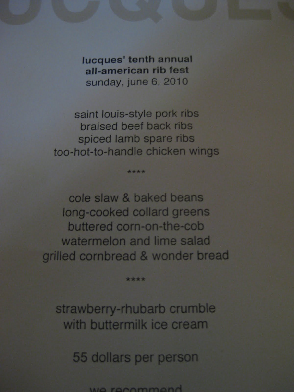 The Savory Hunter: 10th Annual Lucques Rib Fest