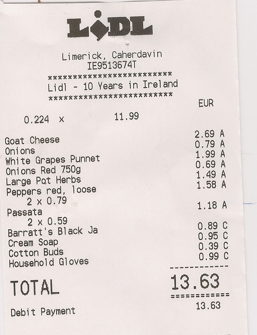 Take one family.: Shopping Receipts