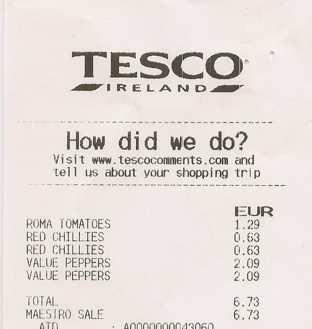 Take one family.: Shopping Receipts