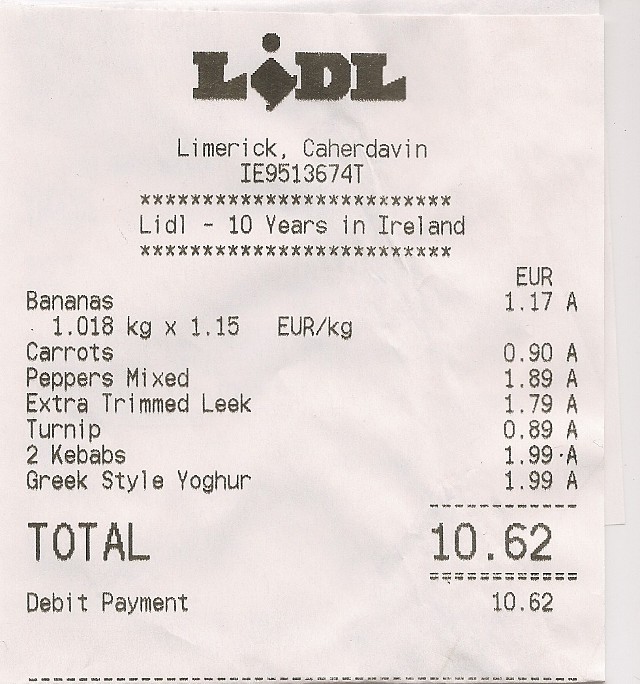 Take one family.: Shopping Receipts