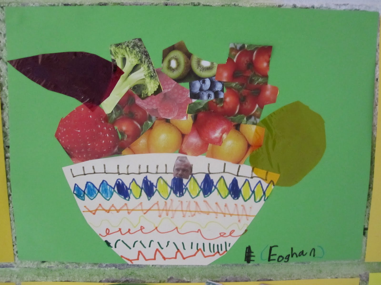 Ms. O'Connor's class: Fruit bowl collage