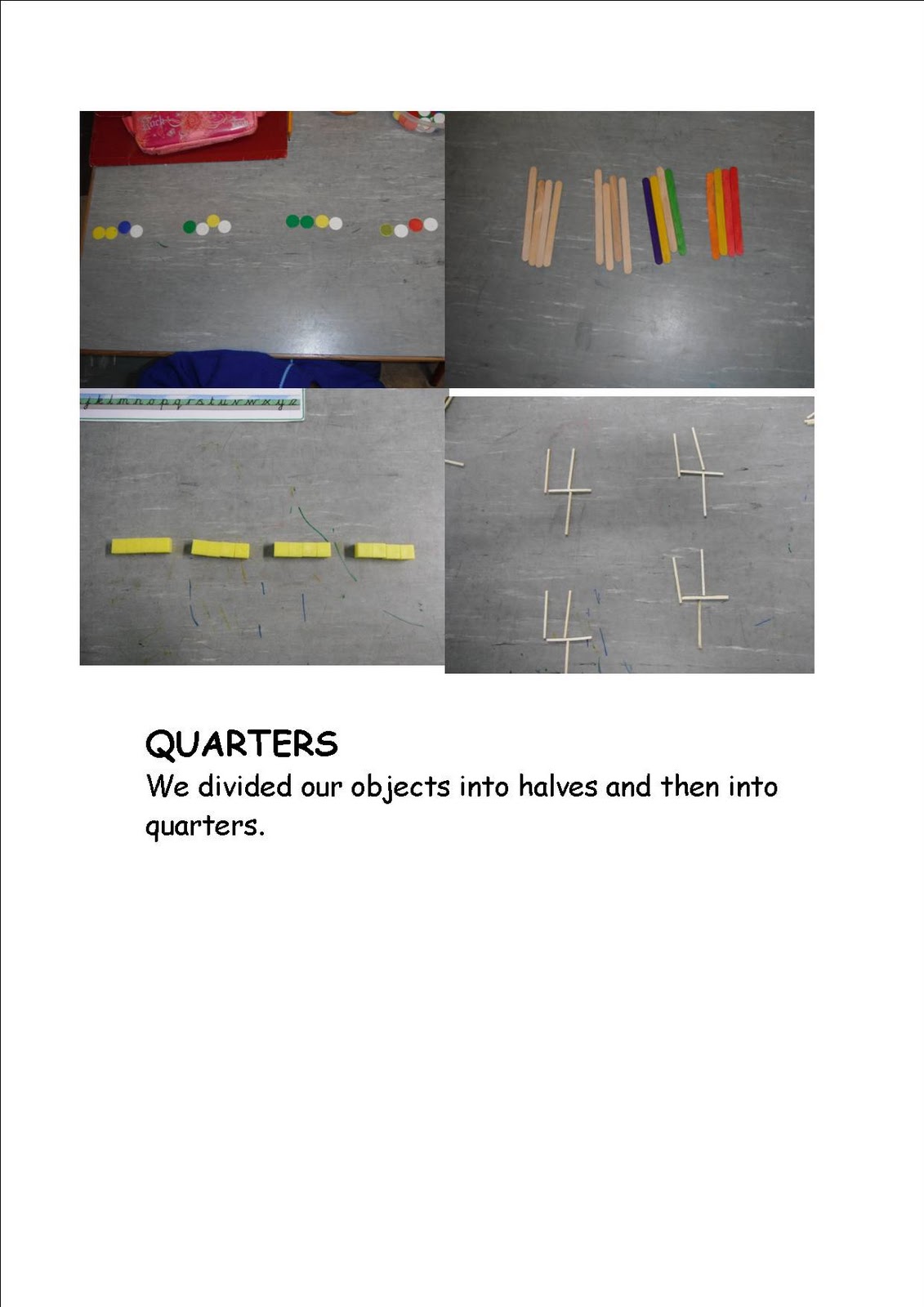 Ms. O'Connor's class: Learning about quarters