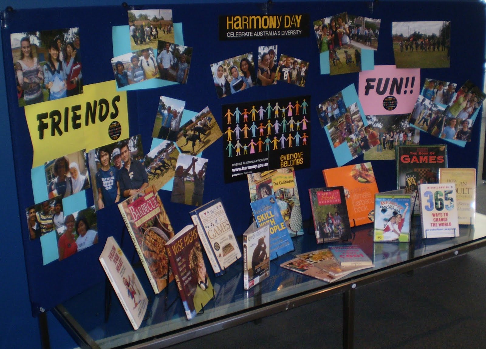 Canning College Library Displays: Harmony Day