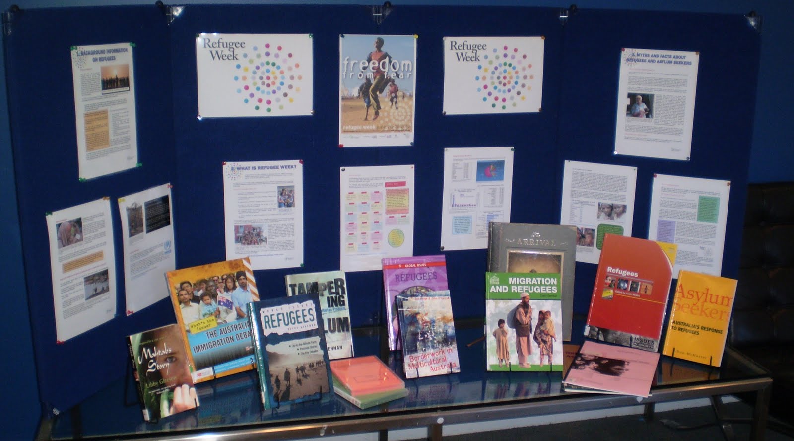 Canning College Library Displays: Refugee Week