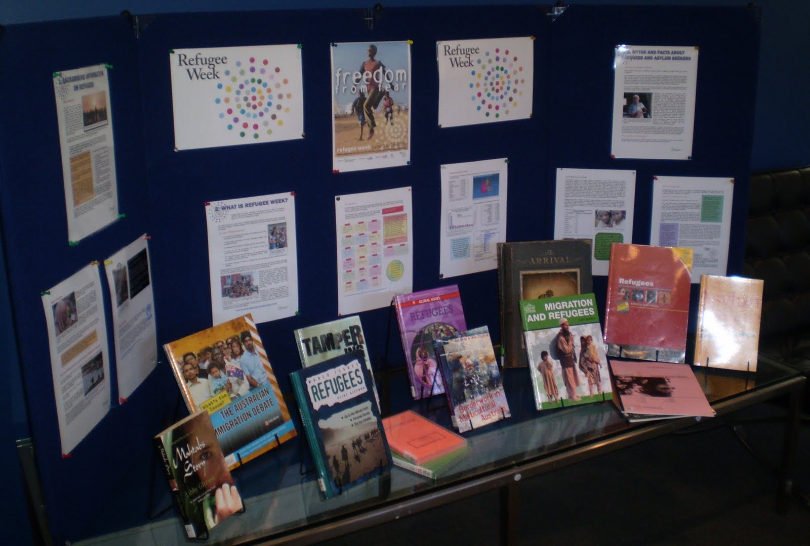 Canning College Library Displays: Refugee Week