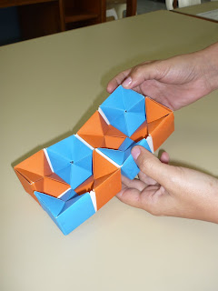 Origami & Matemática: Cubo que vira estrela - Double Star Flexicube
