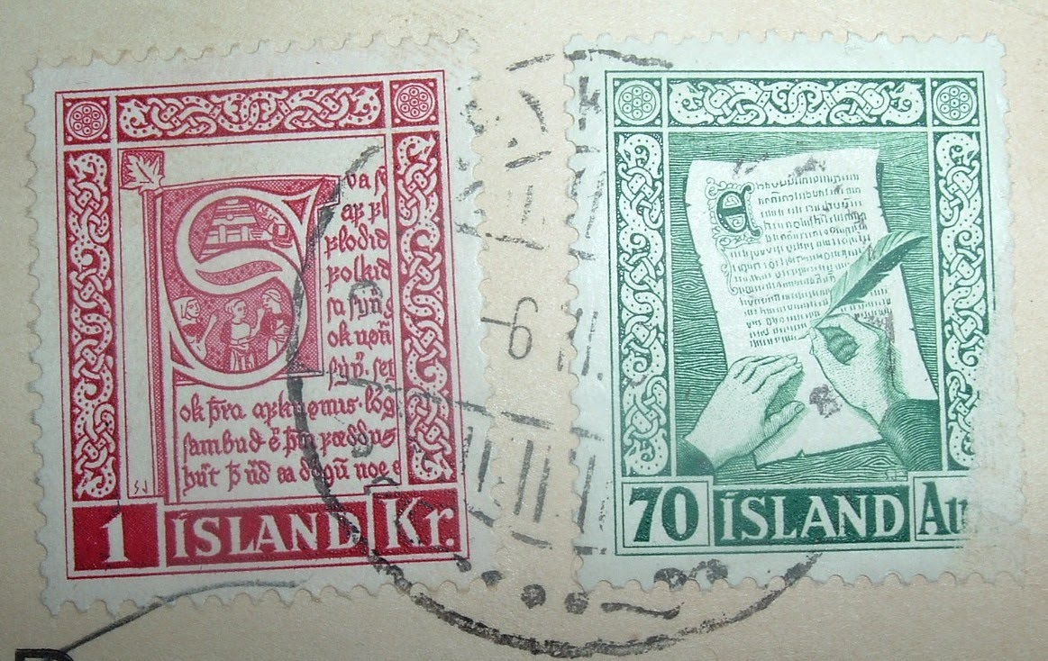 Iceland bookseller and literary postal history