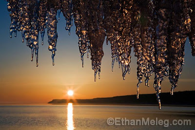 Ethan Meleg - Nature Photography Blog: Sunrise through Icicles