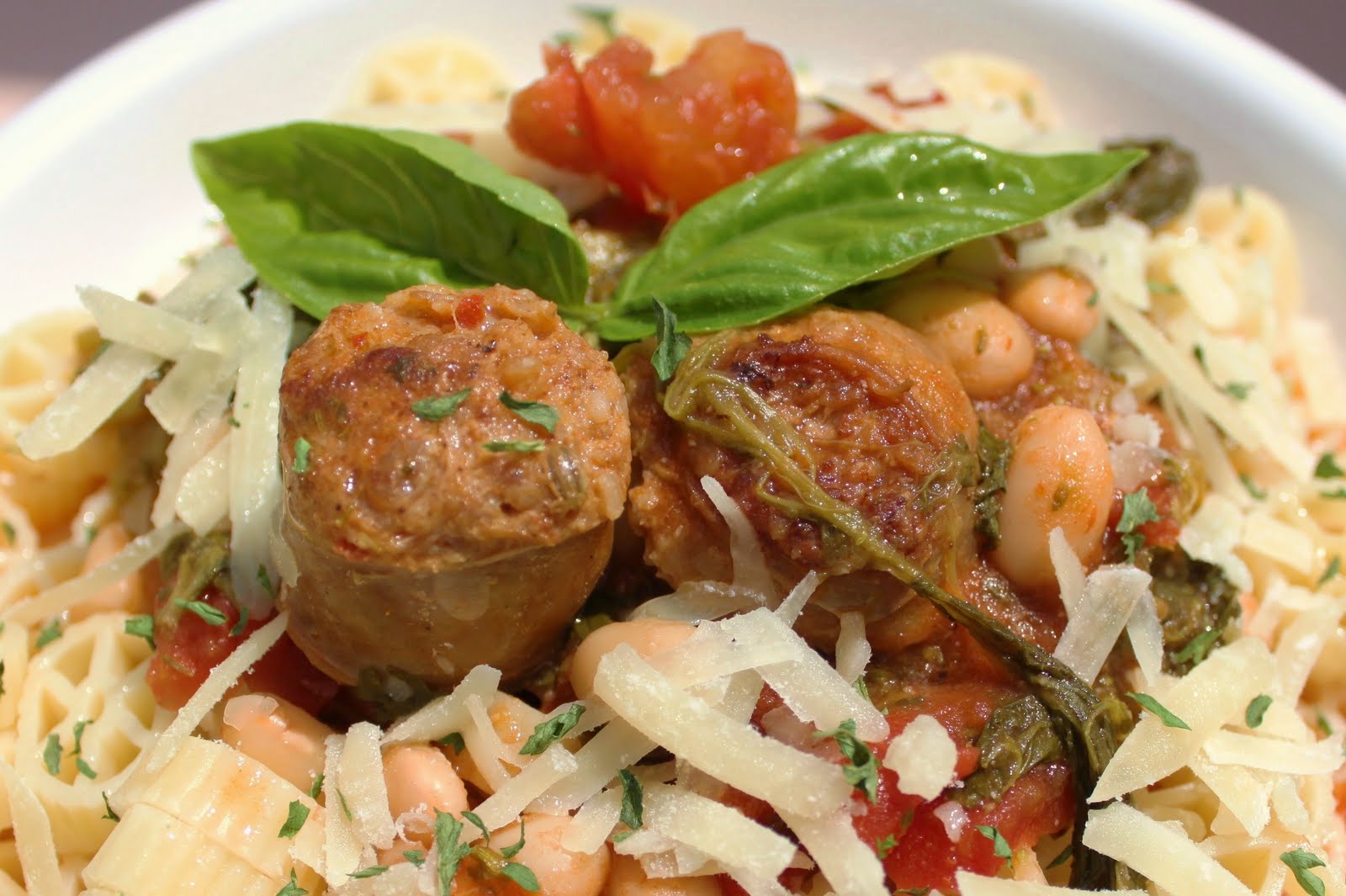 Wagon Wheel Pasta With Sausage and Broccoli Rabe | What's Cookin ...