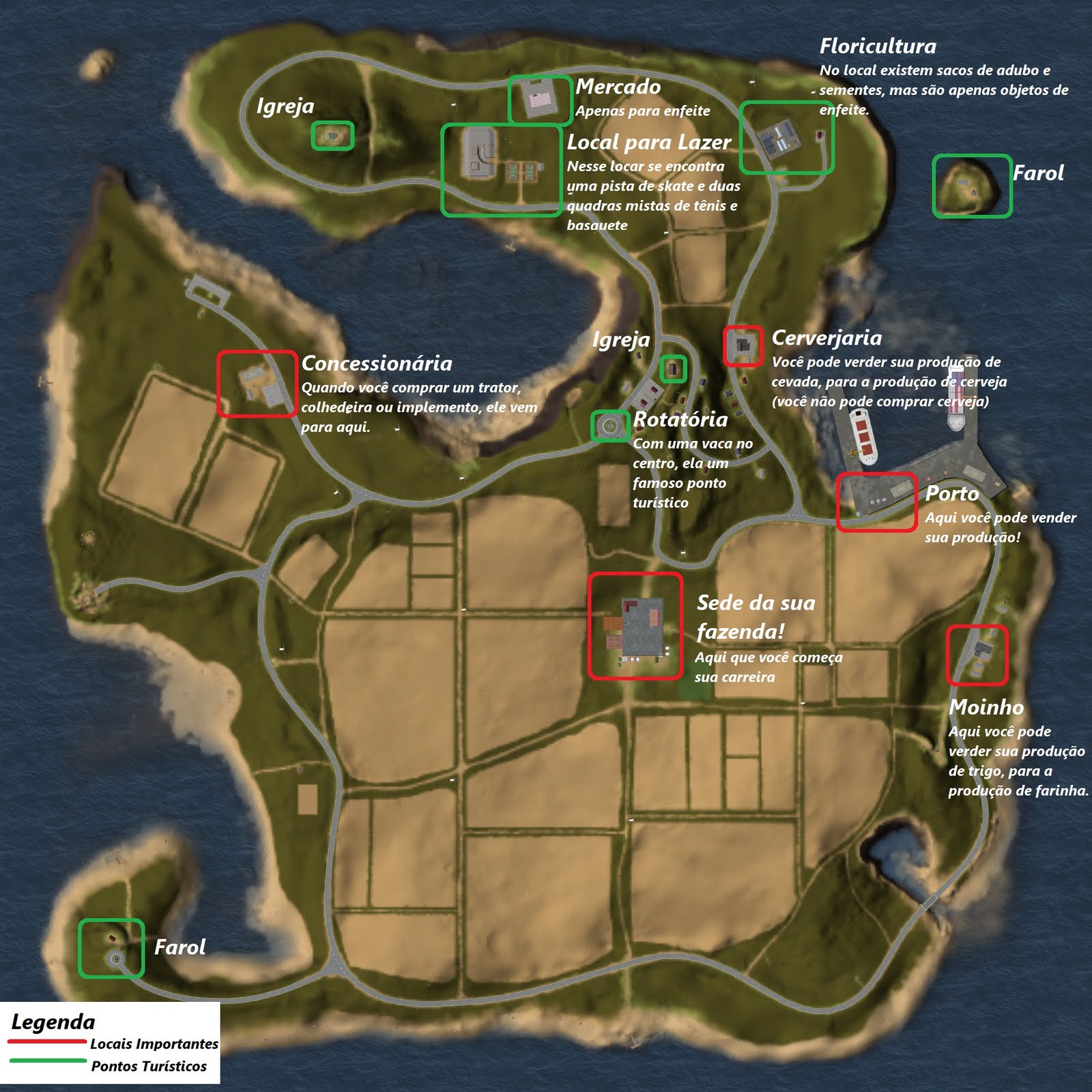 Detalhes do mapa do Farming-Simulator ~ Farming-Simulator 2009 Brasil