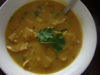 palate corner: dal dhokli