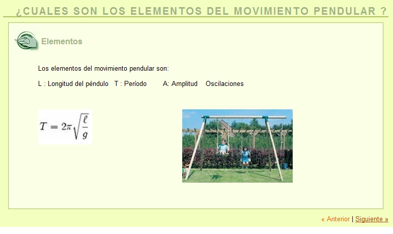 APOYO EDUCATIVO DIGITAL VMA: MOVIMIENTO PENDULAR