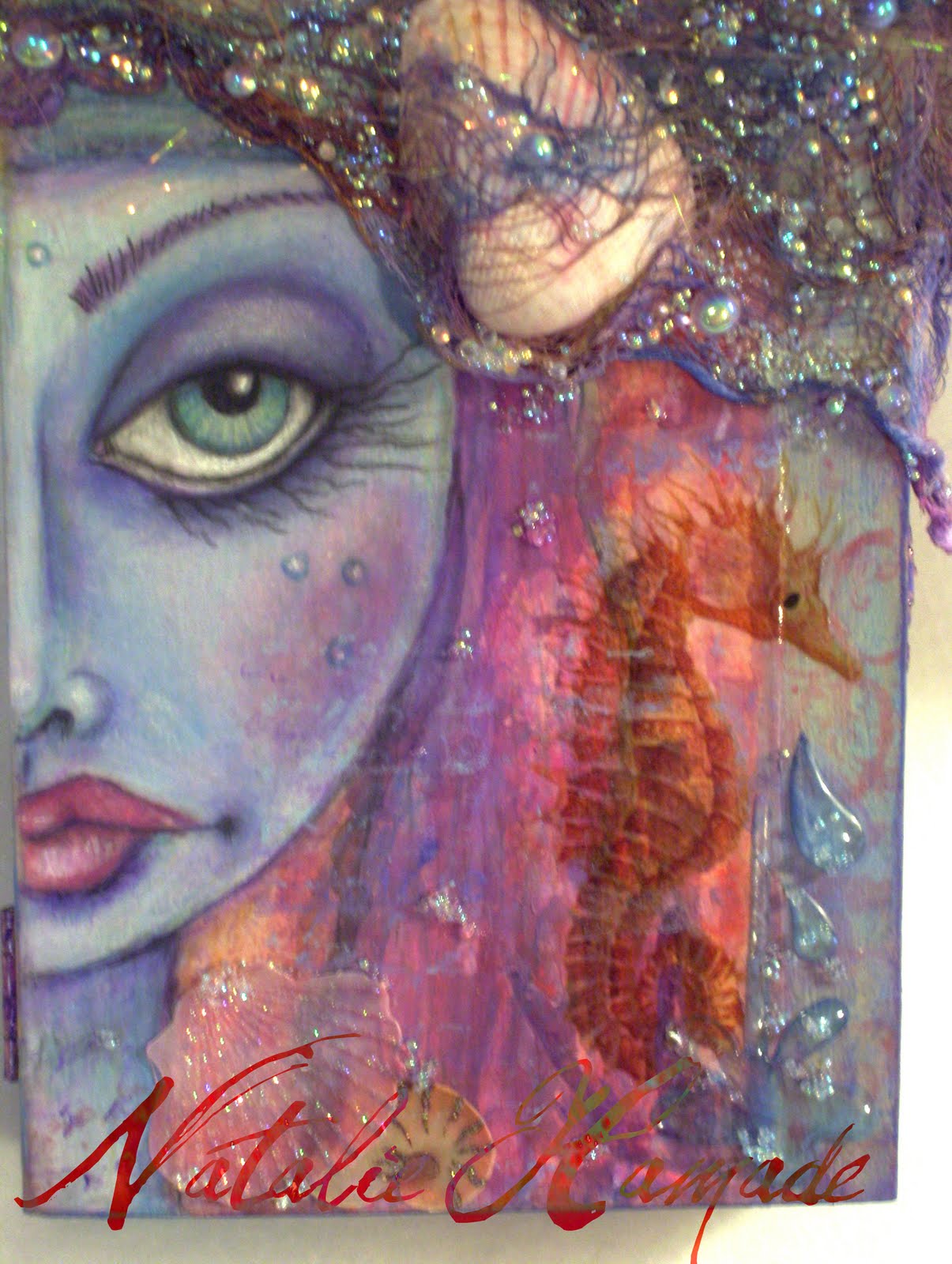 Creative Characters: MerMaid collage on wood box