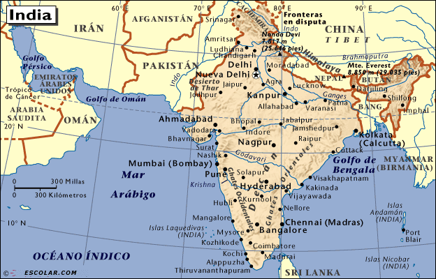 BIENVENIDOS A INDIA: Ubicación geografica