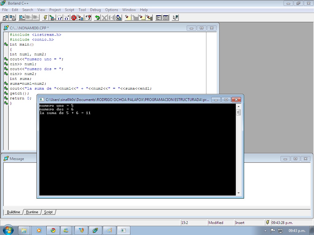 °programación estructurada°: PRACTICA 1 "C++"