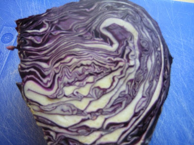 Northern Nigella: Red cabbage, blue cheese and walnut slaw