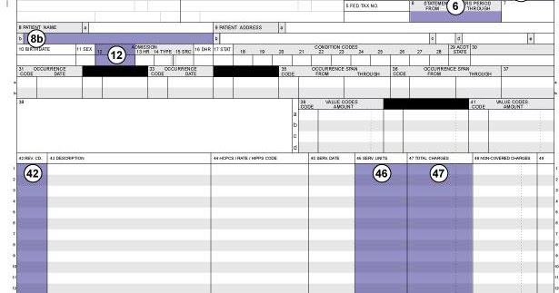 Sample UB 04 Form | CMS 1500 claim form and UB 04 form- Instruction and ...