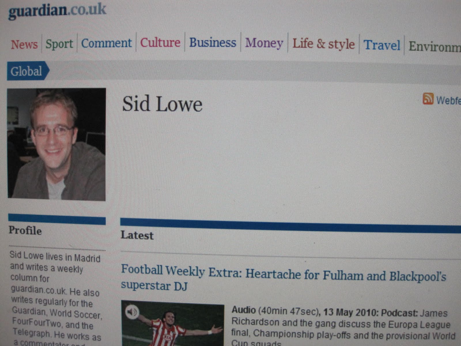 European Football Weekends: Sid Lowe