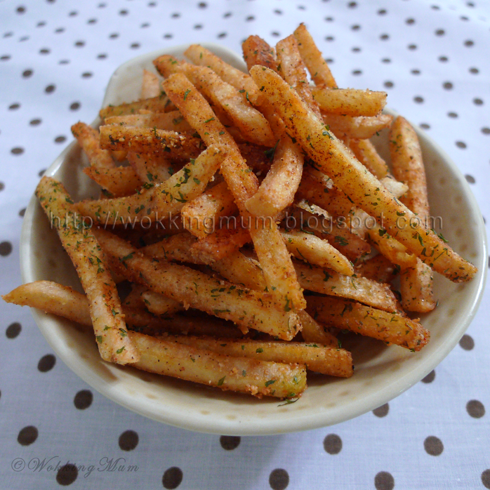 Let's get Wokking!: Seasoned (leftover) Fries 辣蒜粉调味薯条 | Singapore Food ...
