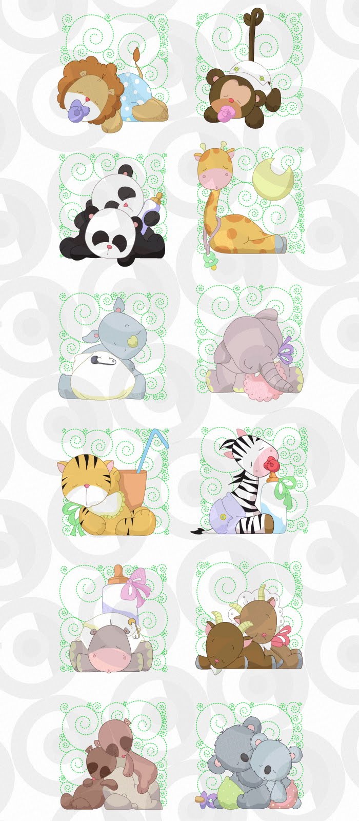 free clip arts: sleeping animals