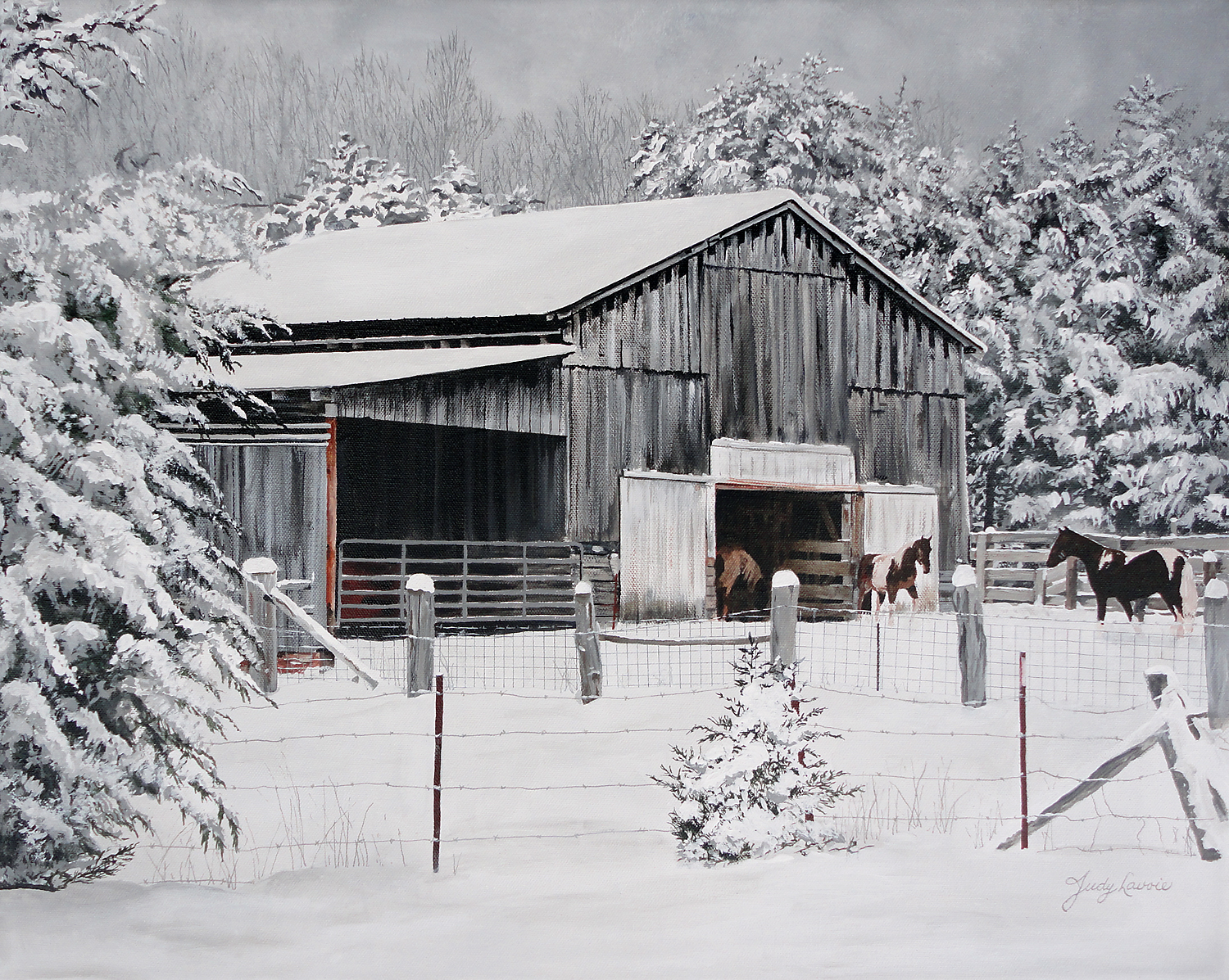 Painting a Snow Storm – Judy Lavoie Art