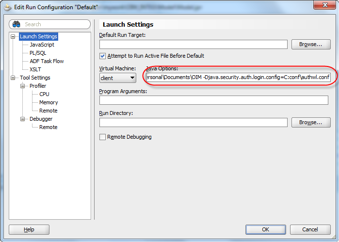Naive Oim Error Java Lang Securityexception Unable To Locate A Login Configuration