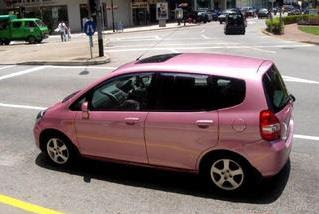 Planeta Automotivo: Foto de Honda Fit cor de Rosa