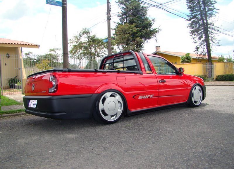 Planeta Automotivo: Fotos Saveiro vermelha tunadas e rebaixadas