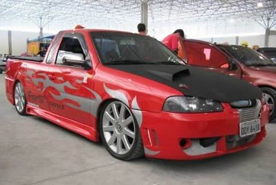 Planeta Automotivo: Fotos Saveiro vermelha tunadas e rebaixadas