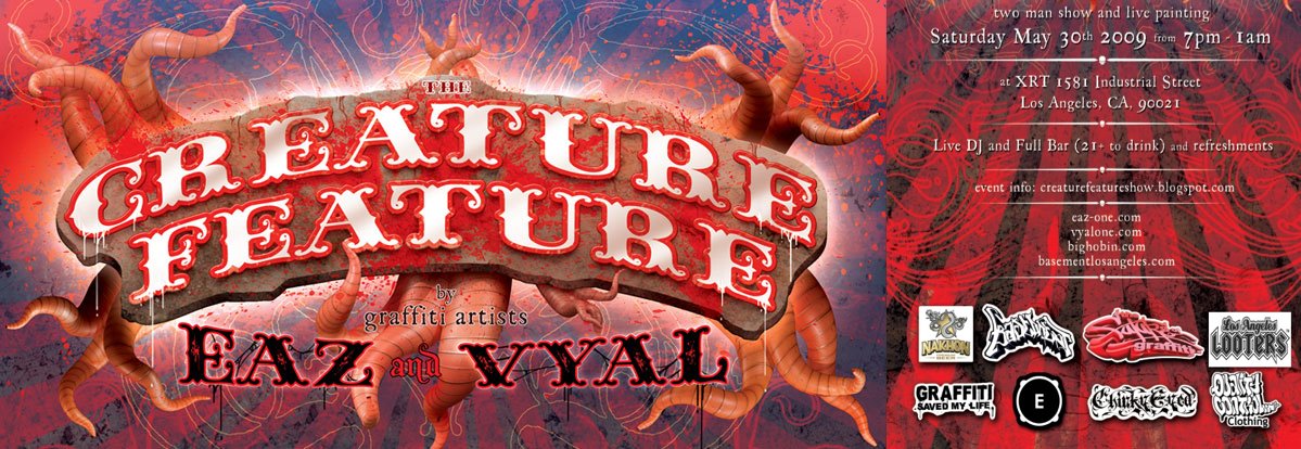 CREATURE FEATURE SHOW: EAZ ONE BIO VIDEO AND PICS