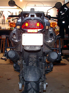 Tool tubes on G650GS (mounted) | Adventure Rider