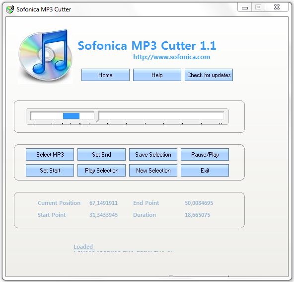 Sofonica MP3 Cutter 1.1 ~ Freeware-Tools.Net