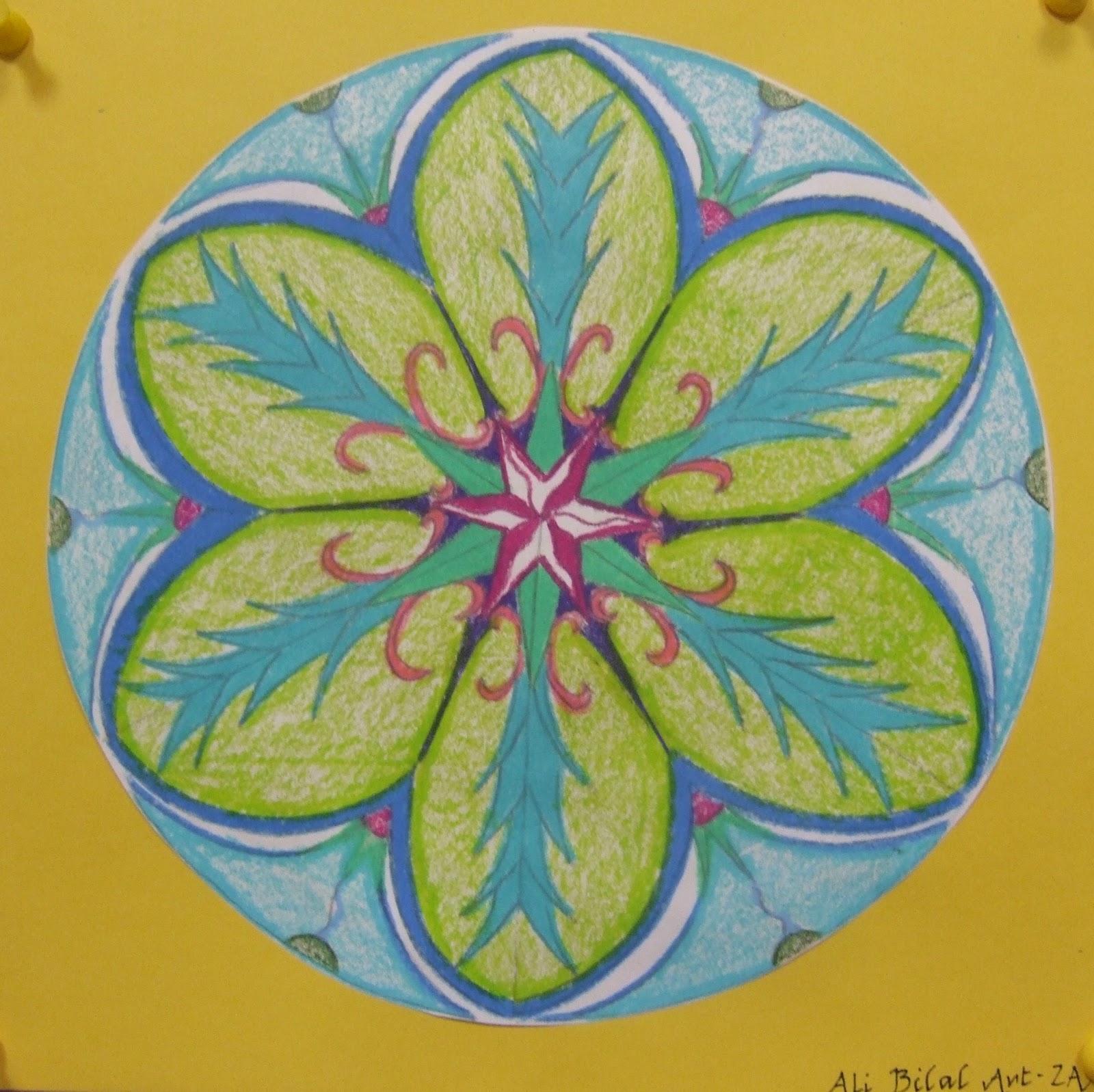 Treena Rowan's Art Blog: Student art work: Radial Design