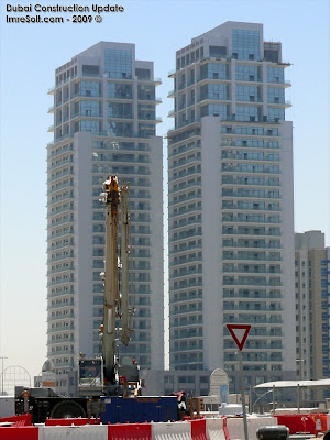 Dubai Construction Update: Two Towers,TECOM,Dubai photos,24/April/2009