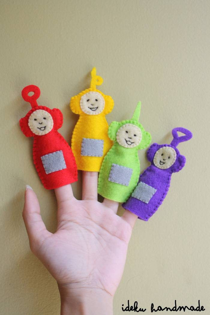 ideku handmade: {teletubbies finger puppets}